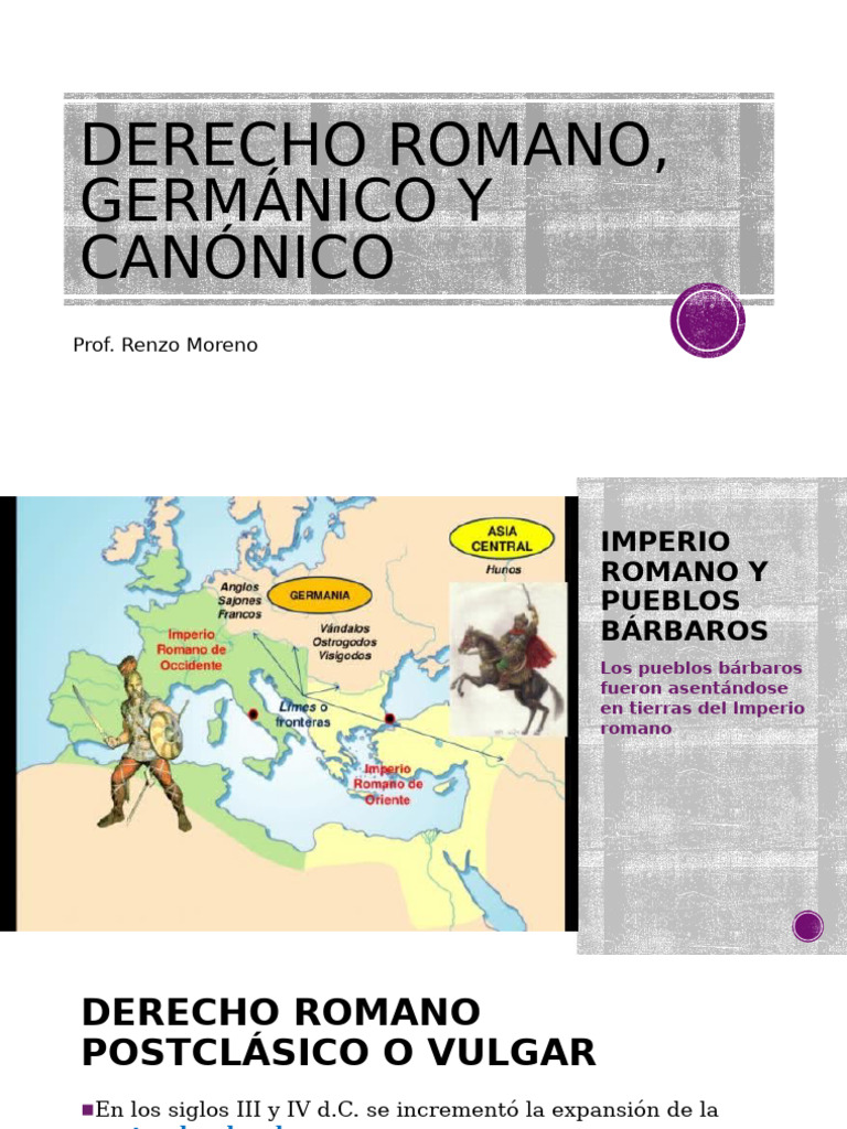 Derecho Romano y Germánico en la Edad Media | PDF | Ley romana ...