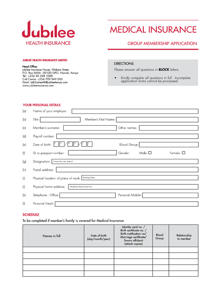 Jubilee Health Insurance Overview | PDF | Social Science