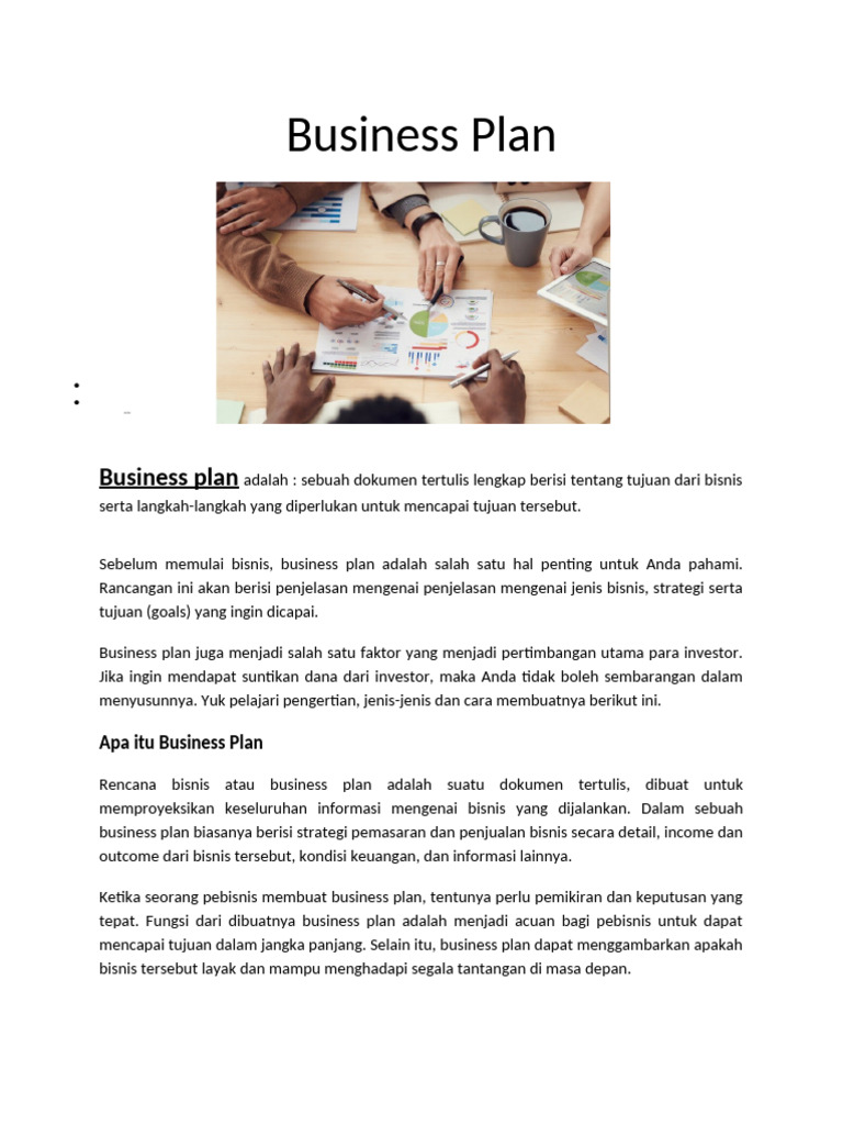 Materi Bussines Plan | PDF