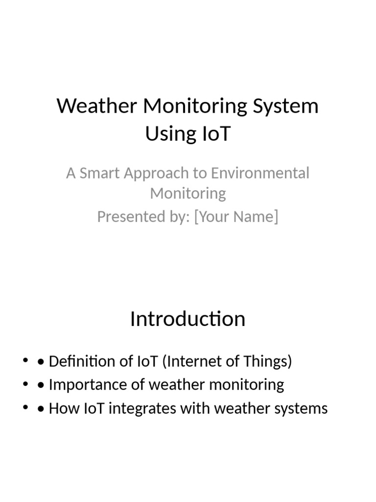 IoT Weather Monitoring Presentation Output | PDF | Art | Technology ...