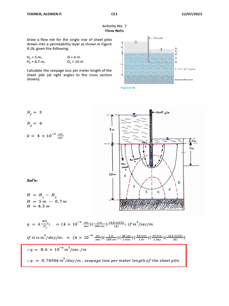 ACT. 7 Flow Net TEKINER CE1 | PDF