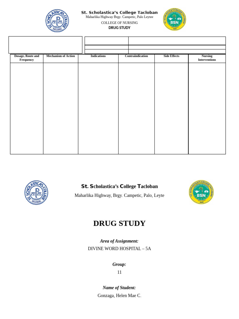 Drug Study Format | PDF