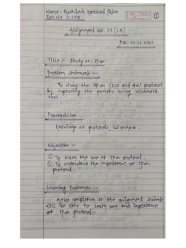 CNSL AssignmentNo C5 | PDF | Technology & Engineering