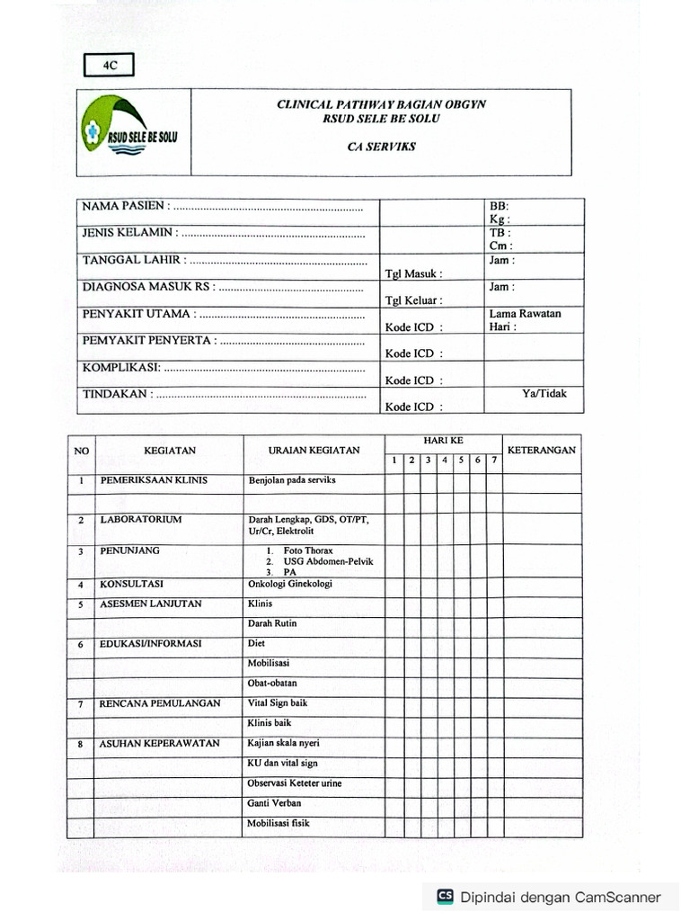 Clinical Pathway CA Cerviks | PDF