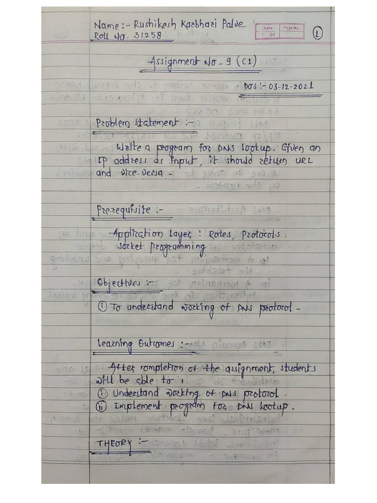 CNSL AssignmentNo C1 | PDF | Teaching Methods & Materials | Computers