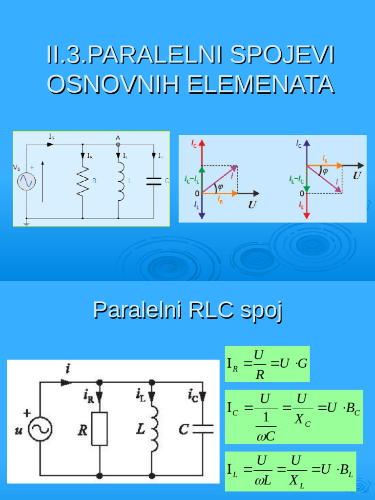 2.3.2 AC Paralelni RLC Spoj I Rezonancija | PDF