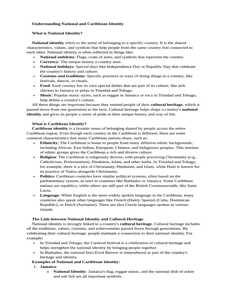 Caribbean Identity and National Pride | PDF | Caribbean | Haiti
