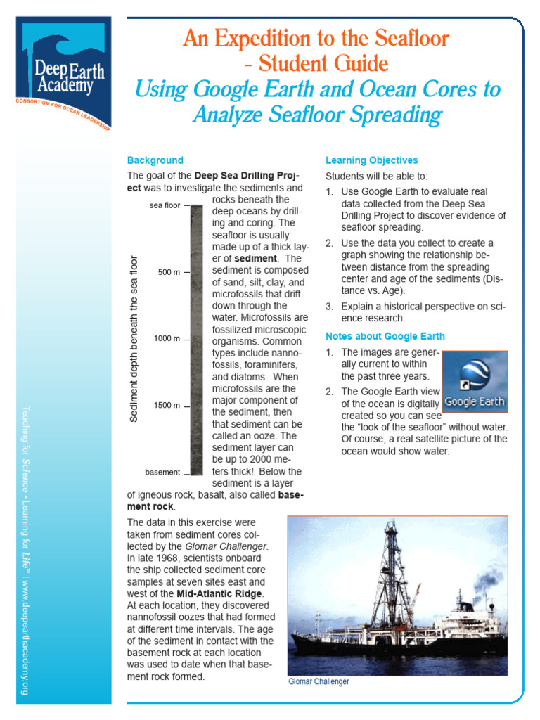 Google-Earth-Seafloor - Student Guide | PDF | Seabed | Plate Tectonics