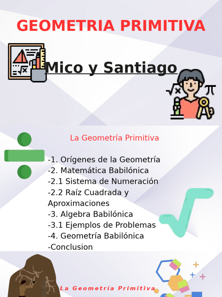 Geometria Primitiva: Mico y Santiago | PDF | Geometría | Álgebra