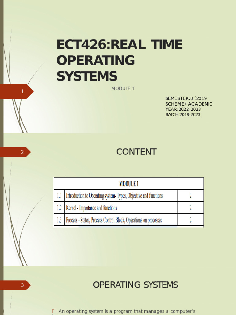 Module 1 Rtos | PDF | Kernel (Operating System) | Operating System Module 1 Rtos | PDF | Kernel (Operating System) | Operating System