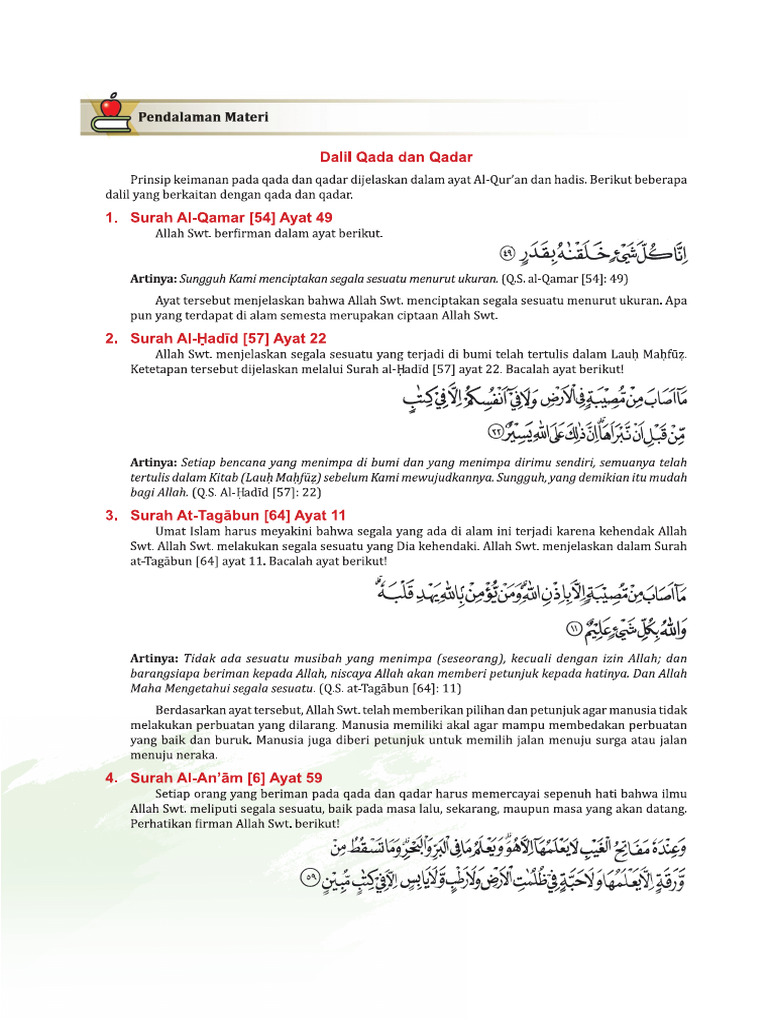 Dalil Qada dan Qadar | PDF
