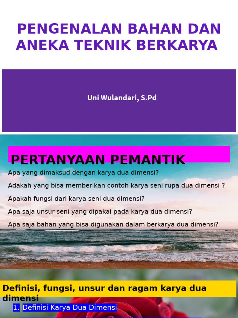 Bab 3 Pengenalan Bahan Dan Aneka Teknik Berkarya | PDF