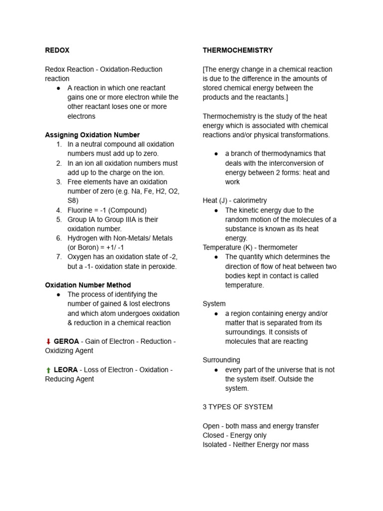 CHEMISTRY-REVIEWER | PDF | Reaction Rate | Chemical Reactions