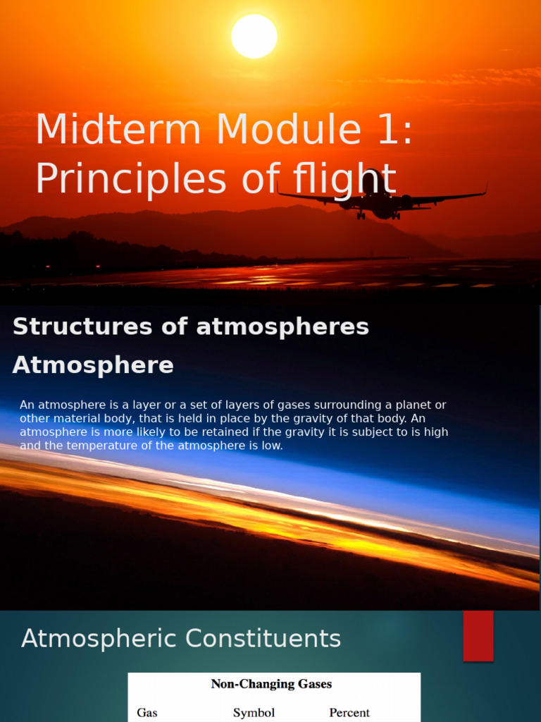 Principles of Flight and Atmosphere | PDF | Atmosphere | Atmosphere Of ...