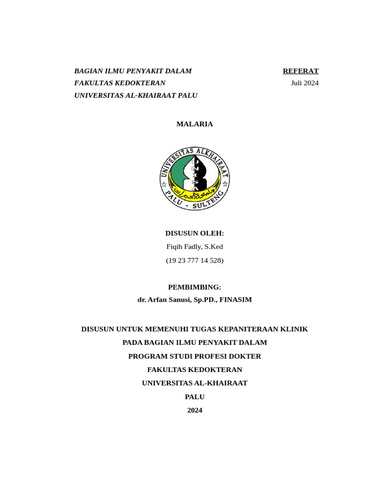 Refarat&Refka Malaria | PDF