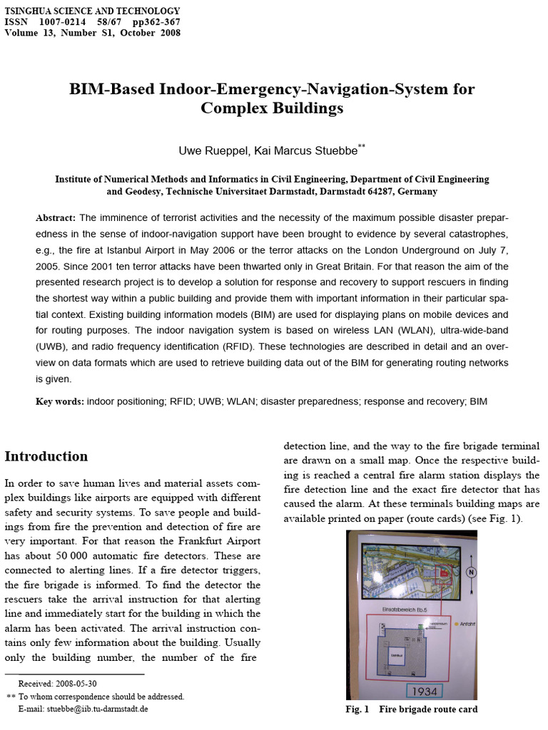 BIM Indoor Emergency Navigation System | PDF | Soap | Ultra Wideband
