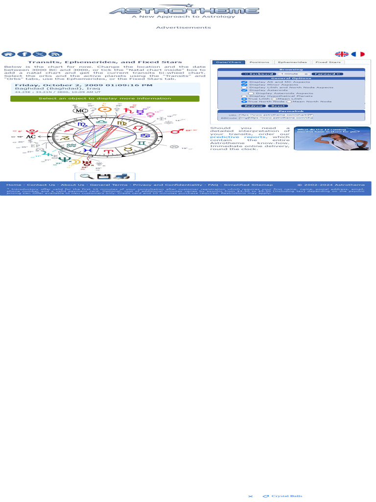 Astrotheme Transit and Ephemerides Guide | PDF | Horoscope | Astrology