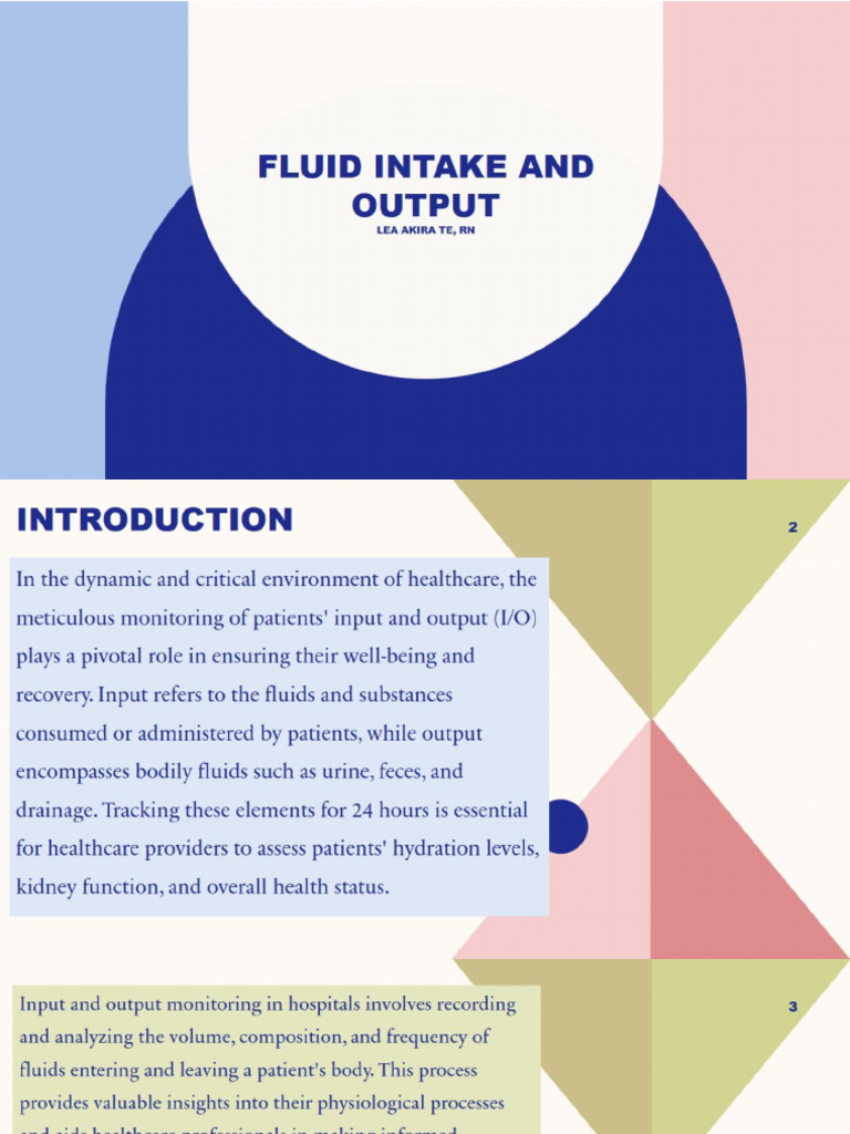Food Intake and Output-Merged | PDF | Intravenous Therapy | Wound