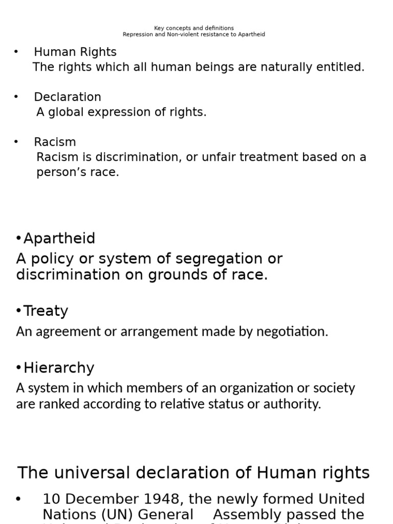 Repression and Non-Violent Resistance To Apartheid | PDF ...