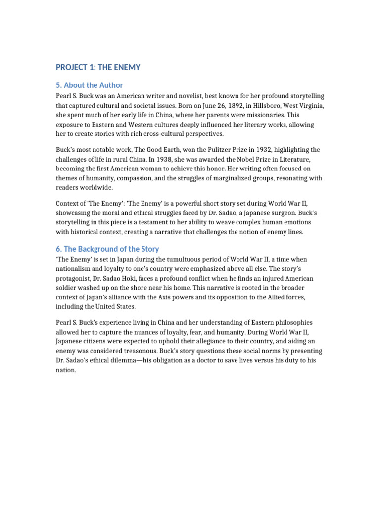 The Enemy Project | PDF | Social Science | History