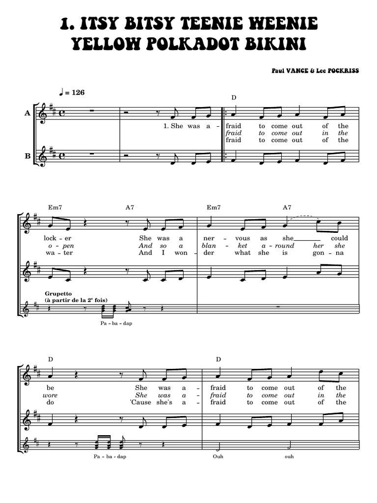 Itsy Bitsy... | PDF | Song Recordings Produced | Musicians