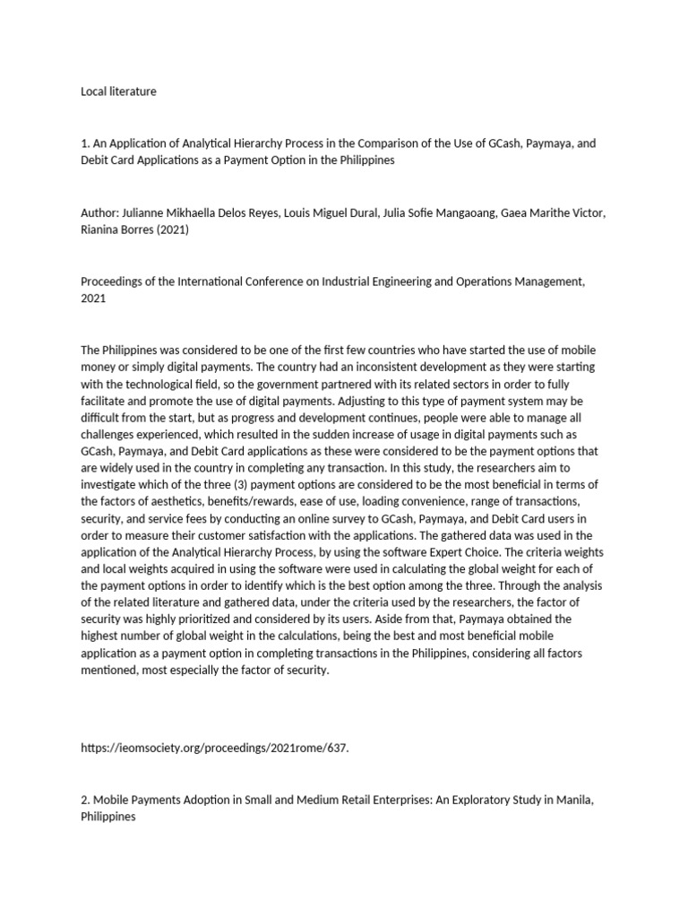 Local literature | PDF | Financial Inclusion | Economies