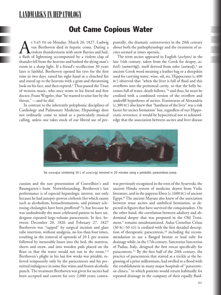 Hepatology - 2004 - Reuben - Out Came Copious Water | PDF | Cirrhosis ...