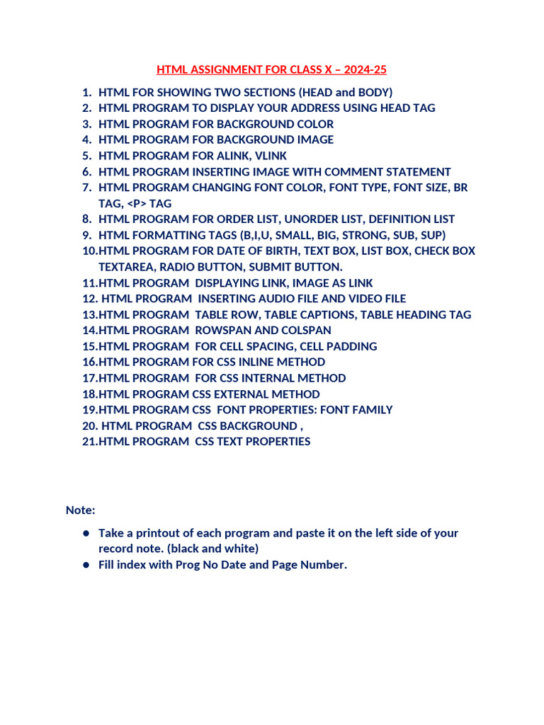 HTML PGM Assignment 2024 | PDF | Computers