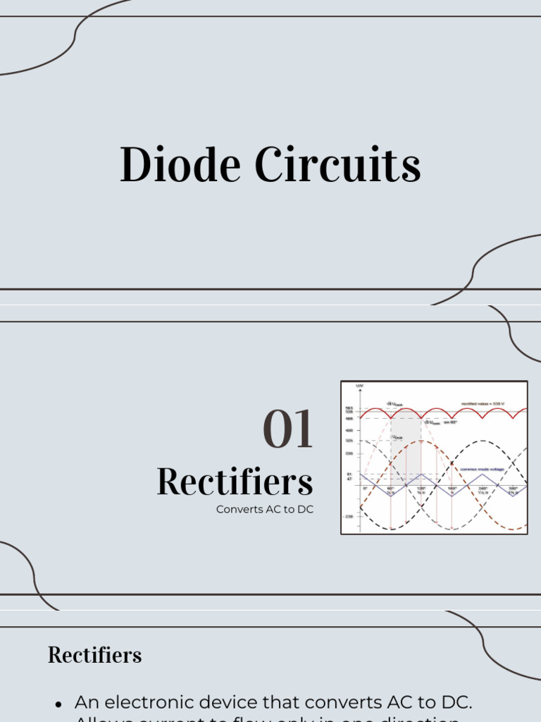 Diode Applications Rectifiers Clippers Clampers | PDF | Rectifier | Electromagnetism