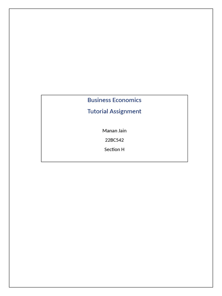 Manan Jain TUT Assignment | PDF | Henry Paulson | Collateralized Debt Obligation