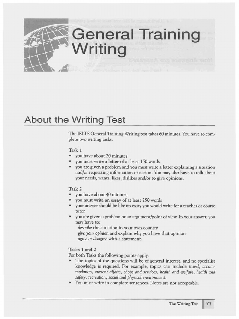 IELTS Writing General - Task 1 | PDF