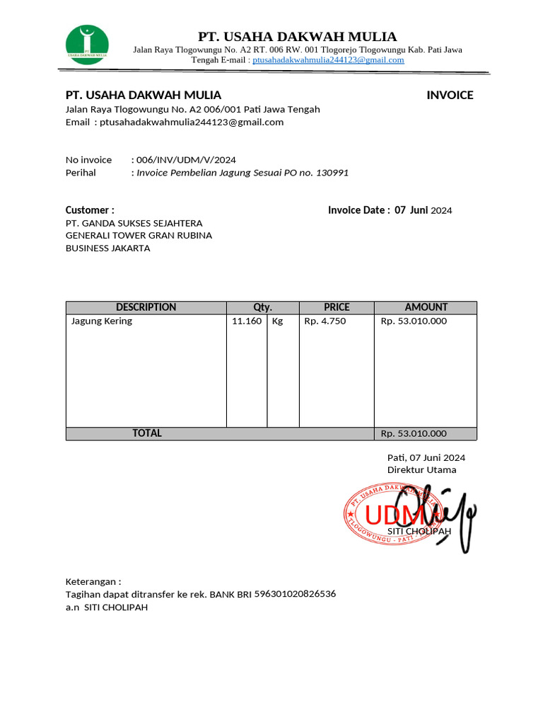 Salin3-INVOICE UDM 7 Juni 2024 | PDF