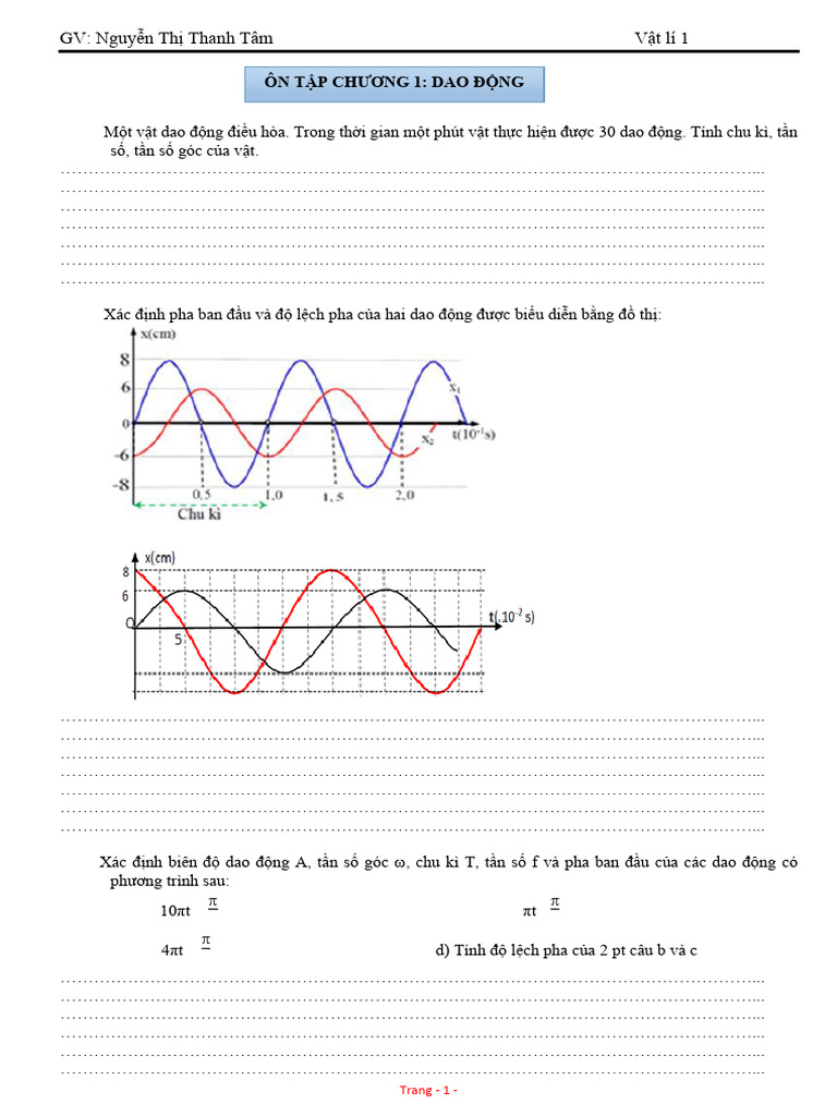 Ôn Tập GK1 - Vật Lý | PDF