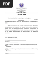 PARENTAL CONSENT FORM-deworming | PDF | Self-Improvement | Science ...