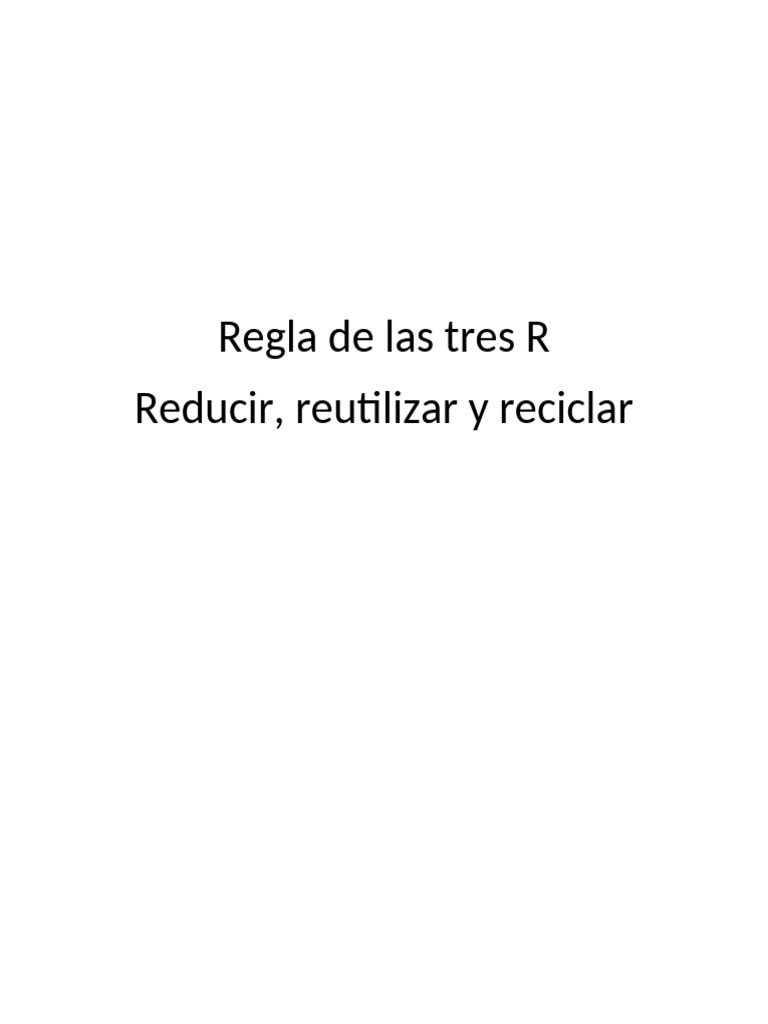 Guía Práctica de las Tres R: Sustentabilidad | PDF