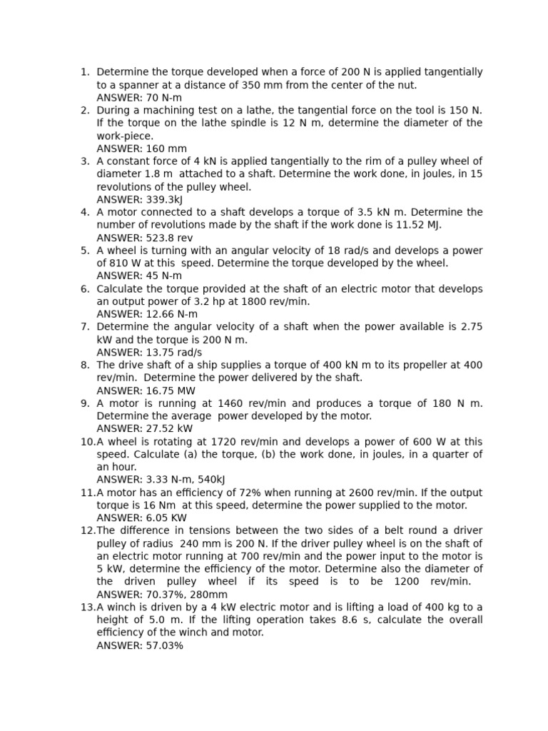 Strength Power, Speed and Torque Plates | PDF | Power (Physics) | Torque