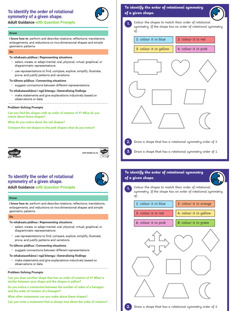 Problem Solving Order of Rotational Symmetry | PDF | Shape | Symmetry