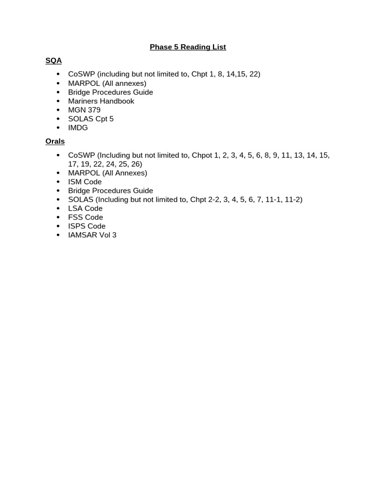 Phase 5 Reading List | PDF | Computers