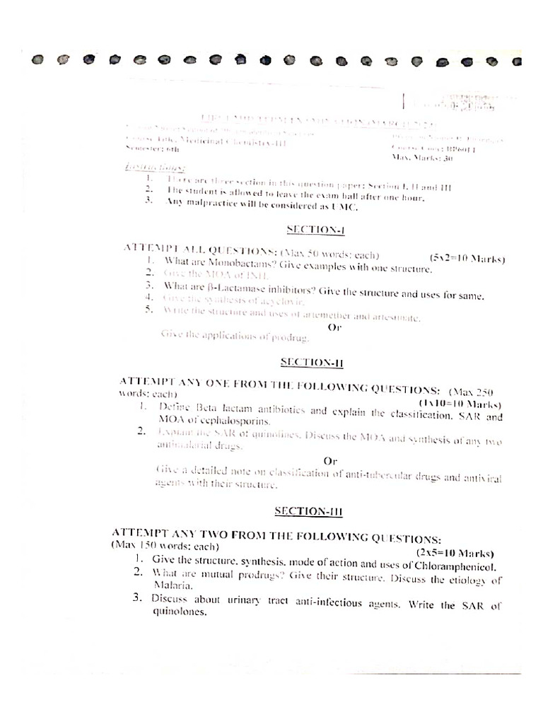 Medicinal Chemistry 3 | PDF