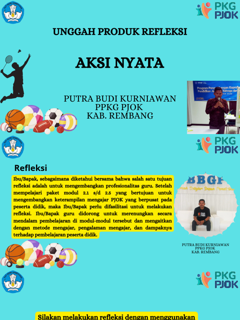 Refleksi Pembelajaran PJOK | PDF | Karier & Perkembangan | Pengembangan ...