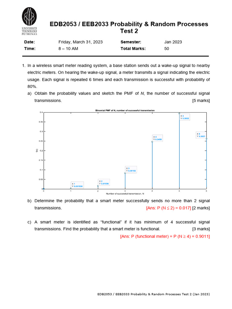 Prp Test2 Dan Pdf Probability Density Function Probability