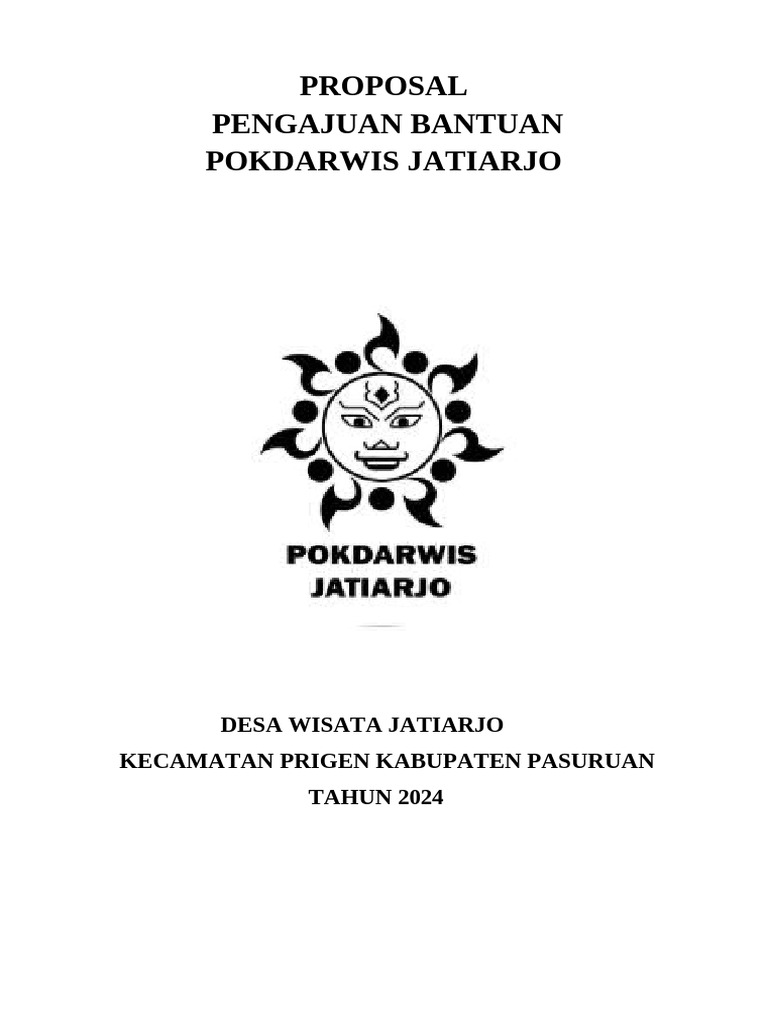 Proposal Pokdarwis PDF Free | PDF