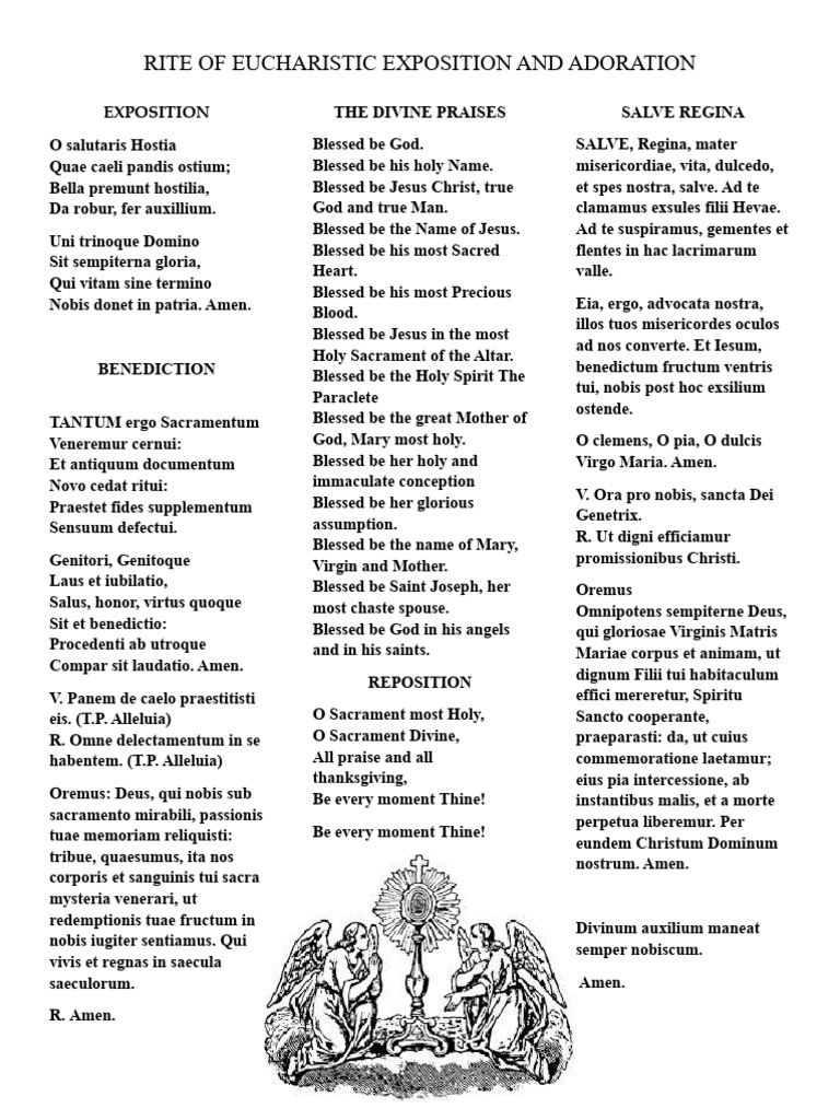 Eucharistic Exposition and Adoration Guide | PDF | Worship | Christian Soteriology