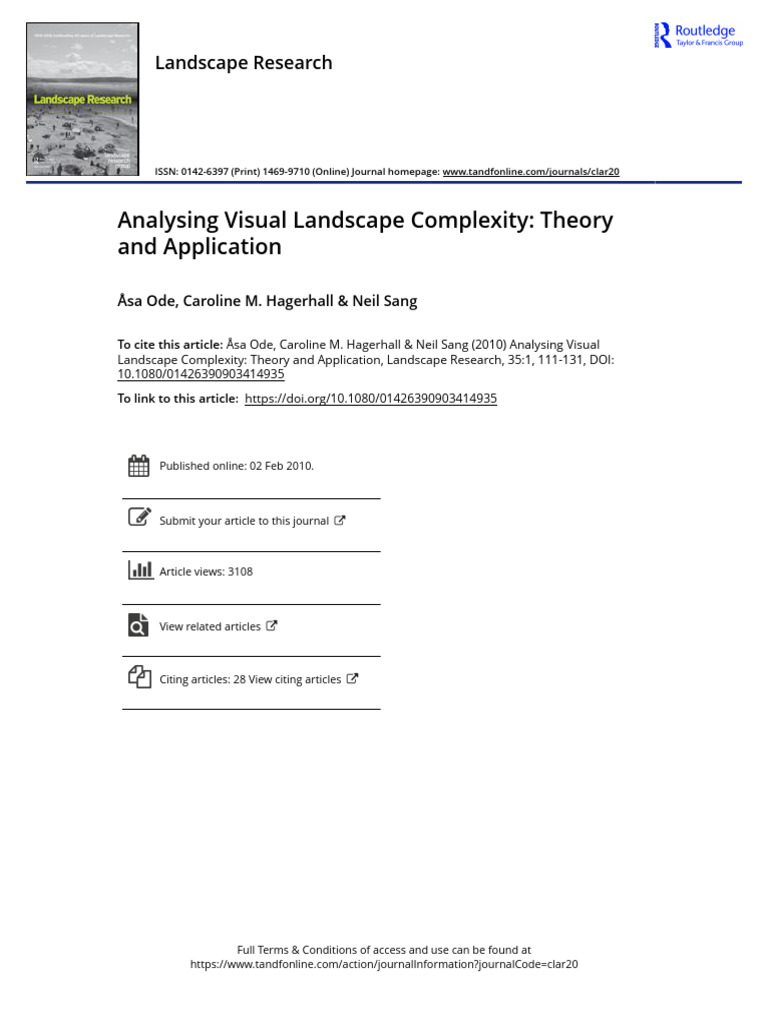 Visual Landscape Complexity Analysis | PDF | Fractal | Spatial Analysis