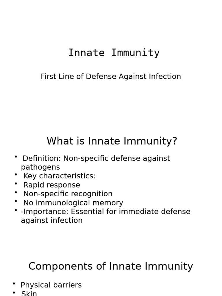 Innate Immunity | PDF | Wellness | Science & Mathematics