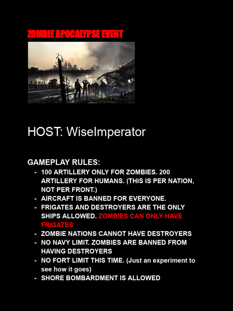 Zombie Apocalypse Rules | PDF | Law | History