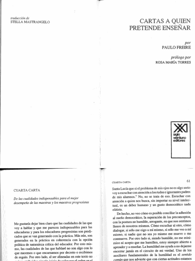 Freire - Cuarta Carta | PDF