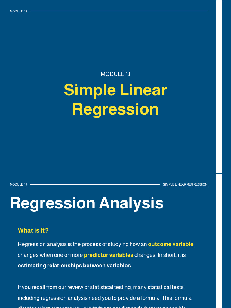 DataAnalysis1 Lectures12and13 | PDF | Regression Analysis | Linear Regression
