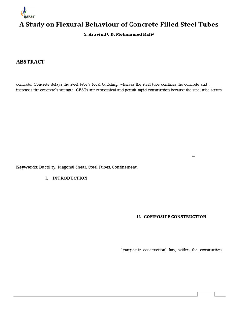 A Study On Flexural Behaviour of Concret | PDF | Beam (Structure ...