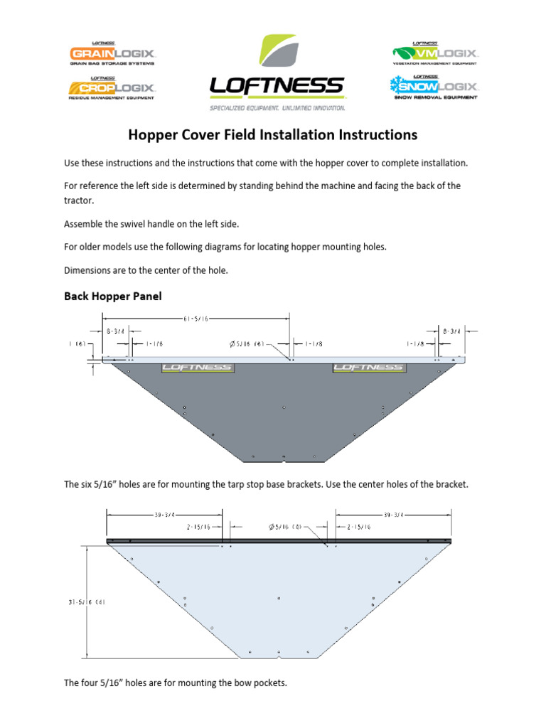 Hopper Cover Installation Guide | PDF | Home & Garden